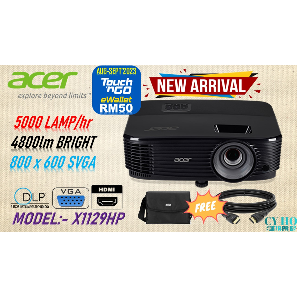 ACER X1229H PROJECTOR (DLP XGA 1024x768 / 4800 LUMENS ) / X1328WHK ...