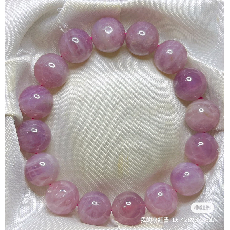 purple pink madascagar natural crystal bracelet rose quartz / gelang ...