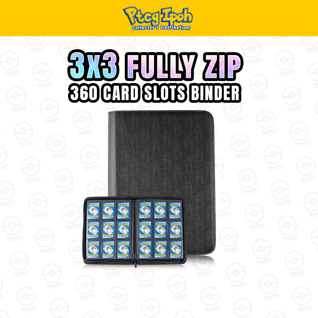 【READY STOCK】Card Binder 3x3 / 4x3 Fully Zip 360/ 480 Card Slots for ...