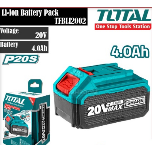 Total TFBLI2002 Li-ion Battery Pack 20V 4.0AH Battery | Shopee Malaysia