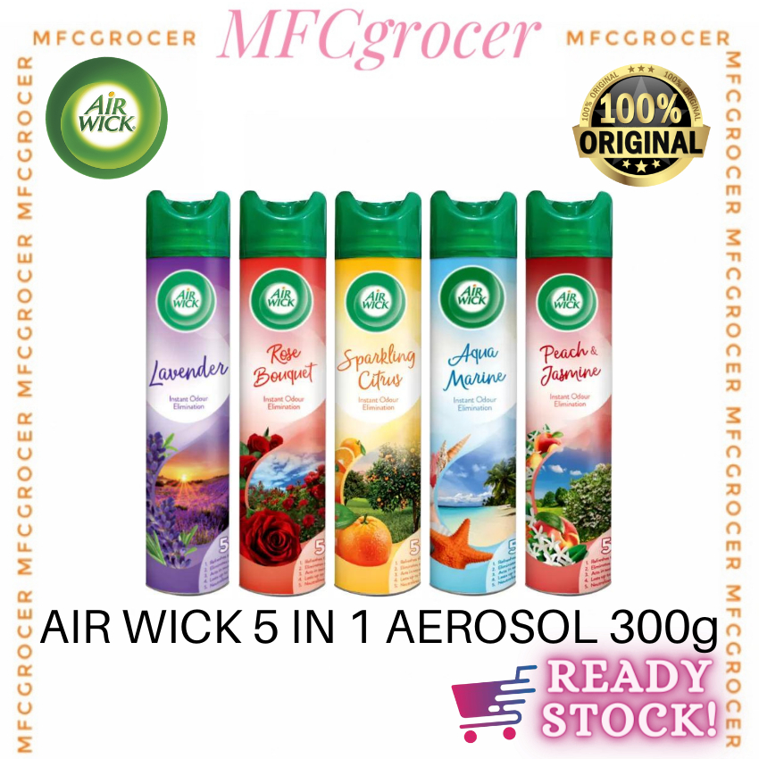 AIR WICK AEROSOL 5 IN 1 (LAVENDER / ROSE / CITRUS / AQUA MARINE / PEACH ...