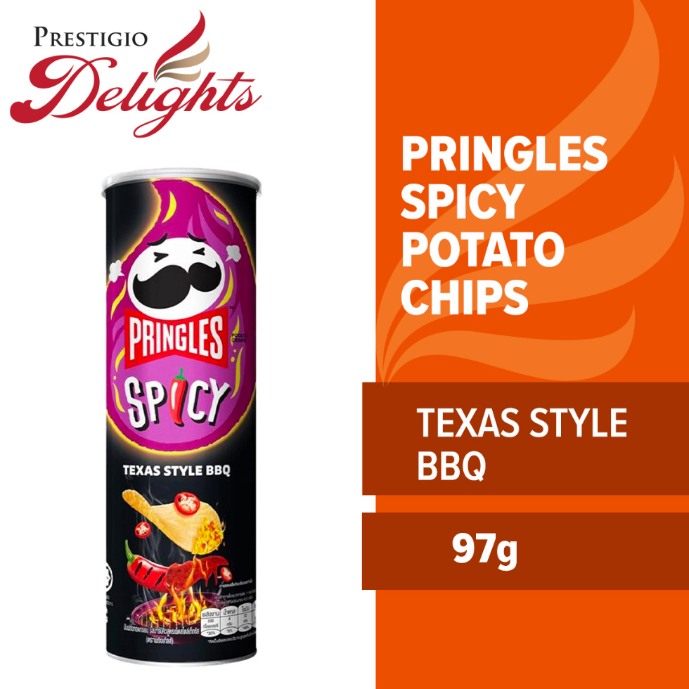 Pringles Spicy Texas Style BBQ Potato Chips 97g | Shopee Malaysia