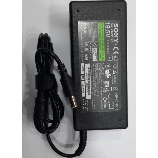 SONY AC ADAPTER 19.5V INPUT 100-240V-1.5A(1.5)50-60Hz OUTPUT 19.5V(19 ...