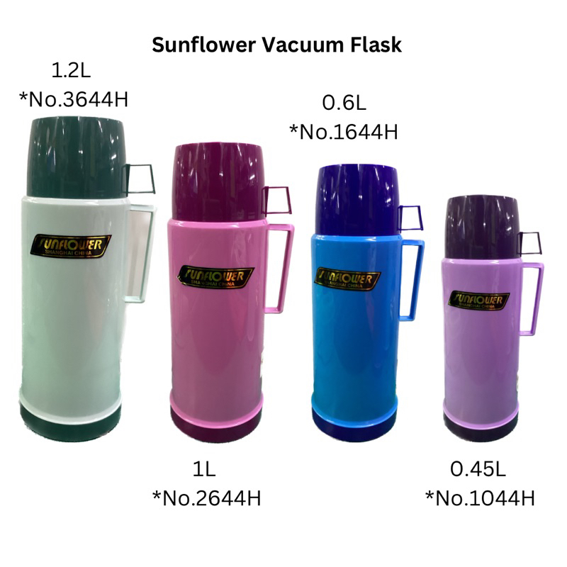Sunflower Vacuum Flask/Thermos Flask/Bekas Air 1.2L/1L/0.6L/0.45L ...