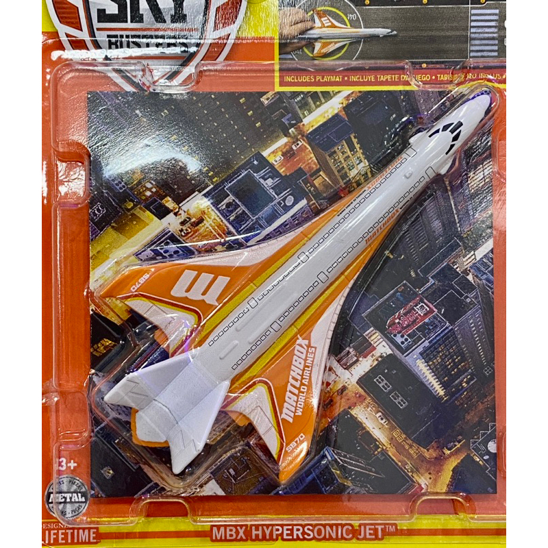 Matchbox MBX HYPERSONIC JET White Sky Busters Fighter Aircraft 70 th 72 ...