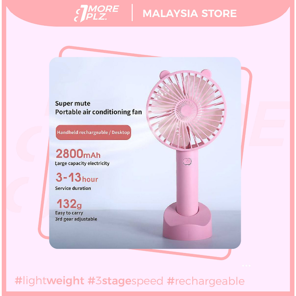 3 Stage Speed Portable Handheld N9 Fan Hand Desk Mini Office Table ...