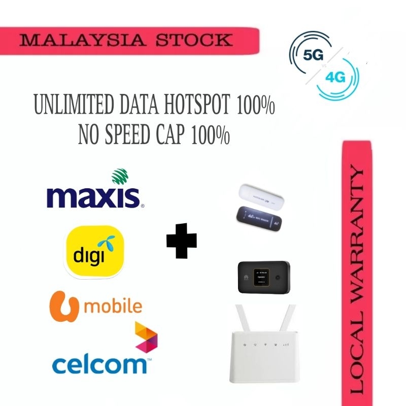 SIM + Modified Modem Maxis Digi Umobile Celcom | Shopee Malaysia