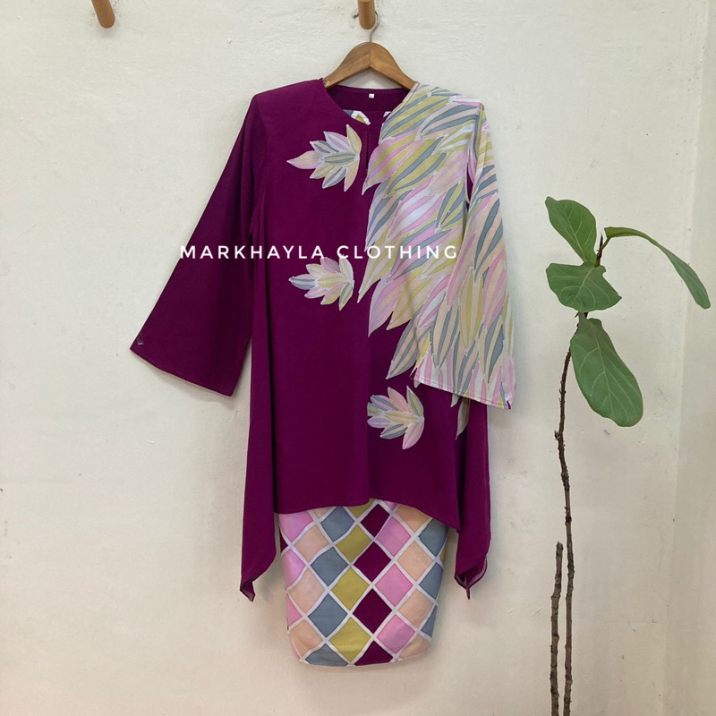mini kurung batik lukis exclusive (fishtail) | Shopee Malaysia