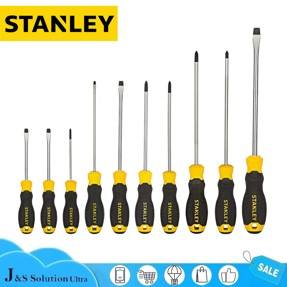 Stanley Cushion Grip Screwdrivers | Phillips | Slotted | PH1| PH2 ...