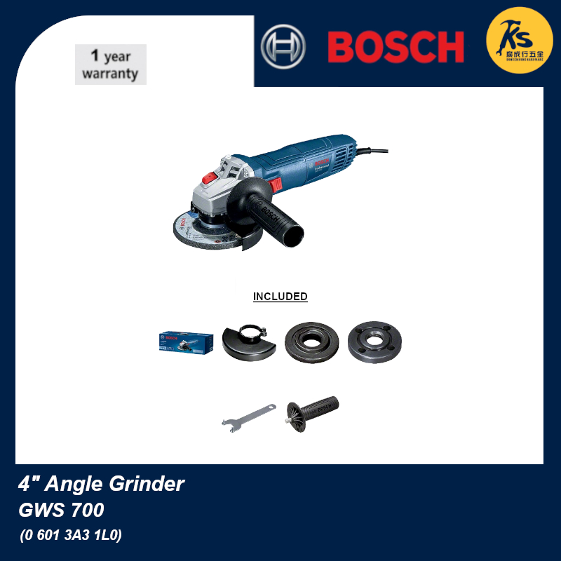 BOSCH Angle Grinder GWS 700 Professional ( 0 601 3A3 1L0 ) | Shopee ...