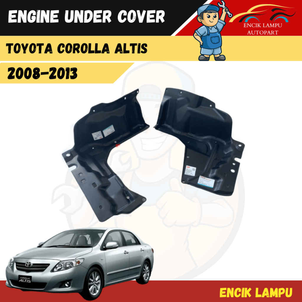 Toyota Corolla Altis ZZE141 ZZE142 2008-2013 Engine Under Cover Penutup ...