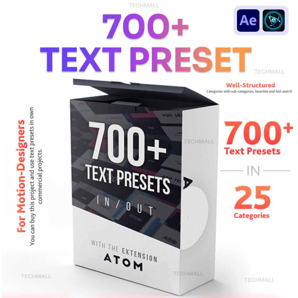 700+ Text Presets for After Effects | AtomX Extension | Shopee Malaysia