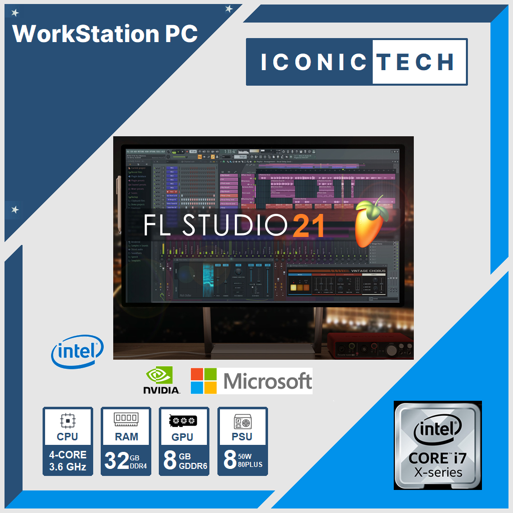 Workstation PC Intel Core i7-7820x Professional Workstation PC For FL ...