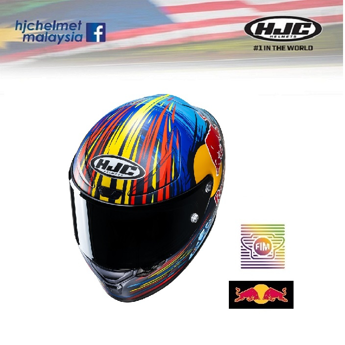 HJC RPHA 1 Full Face Racing Helmet - Jerez Red Bull [Limited Edition ...