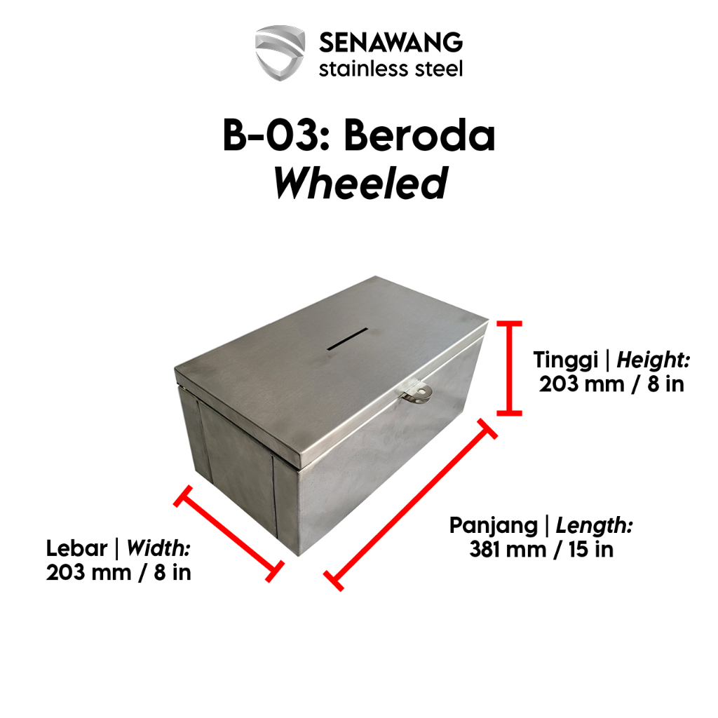 Stainless Steel Money/Donation/Endowment/Suggestion Box | Tabung/Peti ...
