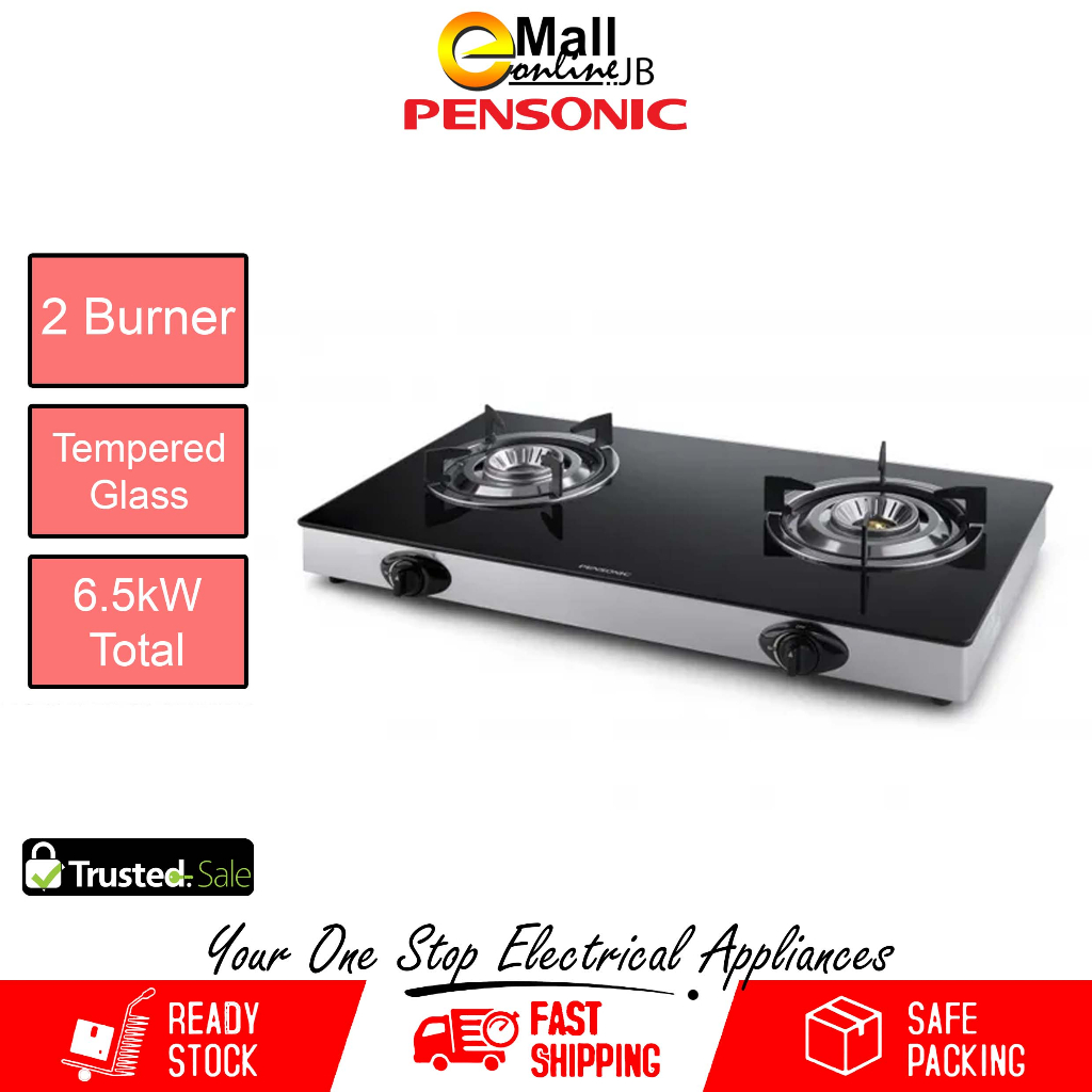 Pensonic Slim Glass 2 Burner Gas Cooker | PGC-2201G PGC2201G Dapur Gas ...