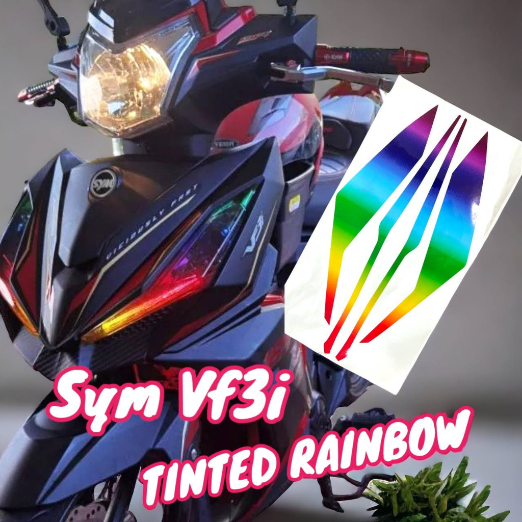 SYM VF3I 185 TINTED METER RAINBOW BLUE /Sticker Meter Tinted sym vf3i ...
