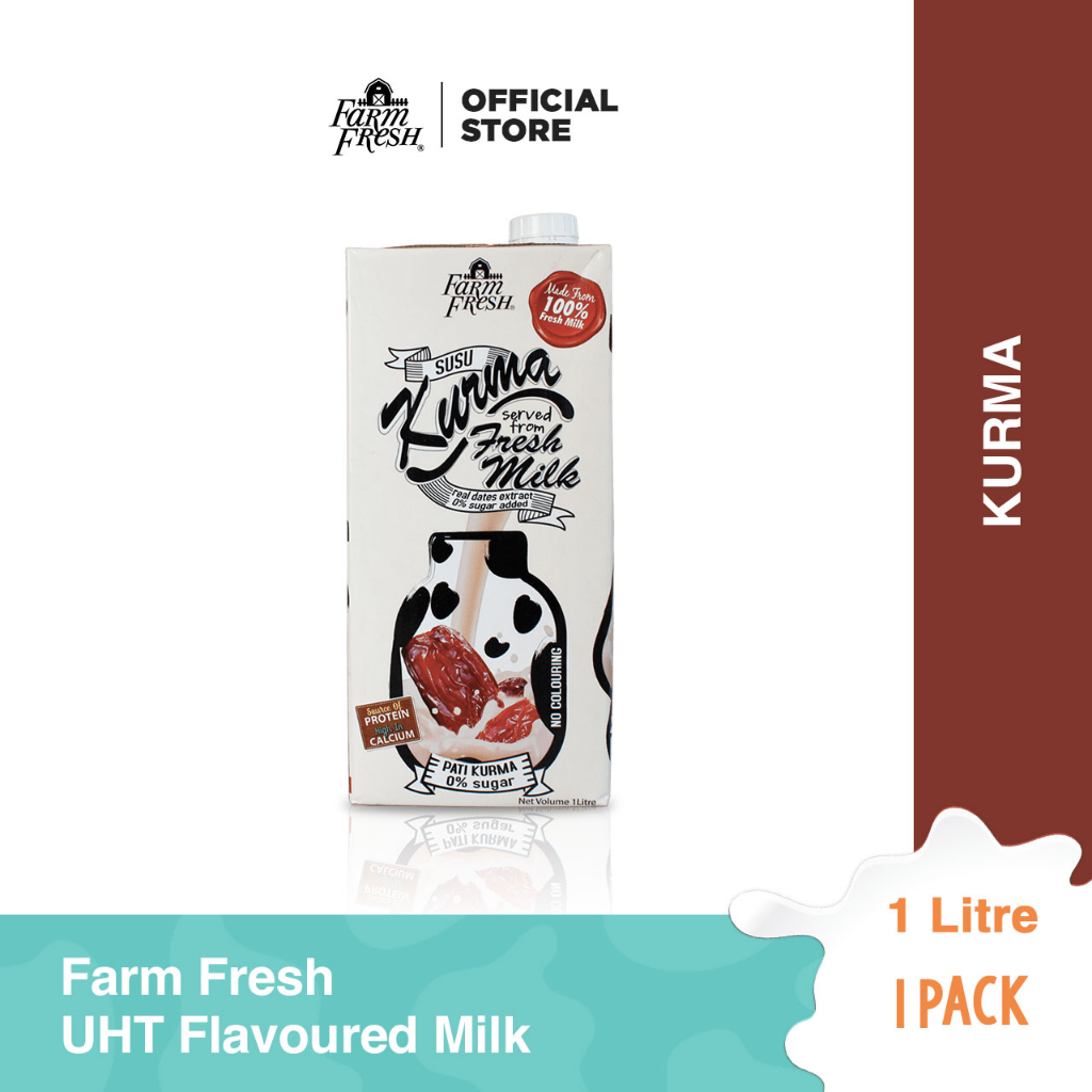 Farm Fresh UHT Kurma Milk 1L x 1 Pack | Shopee Malaysia