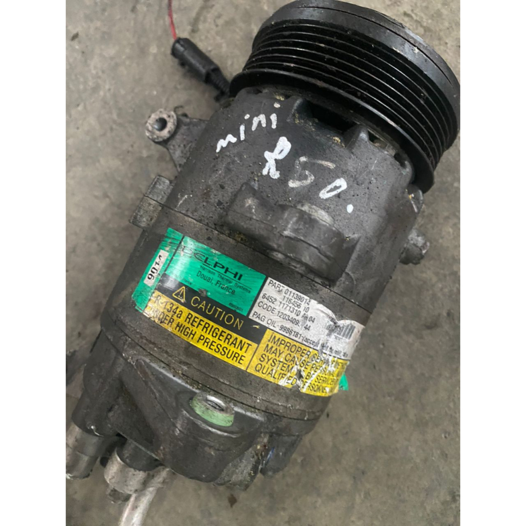 MINI COOPER R53 AIRCOND COMPRESSOR A/C PUMP ORIGINAL HALFCUT JAPAN ...