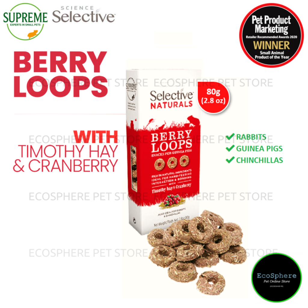 SCIENCE SELECTIVE NATURALS Berry Loops with Timothy Hay & Cranberry 80g ...