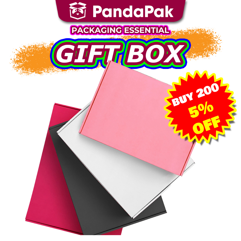 PANDAPAK Plain Color Gift Box Pizza Box Packaging Box 飞机盒 Colour Box ...