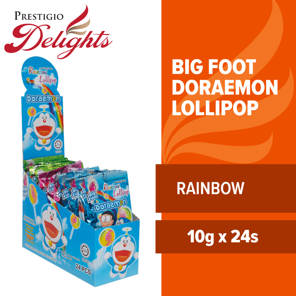 Big Foot Doraemon Rainbow Lollipop 10g x 24s | Shopee Malaysia