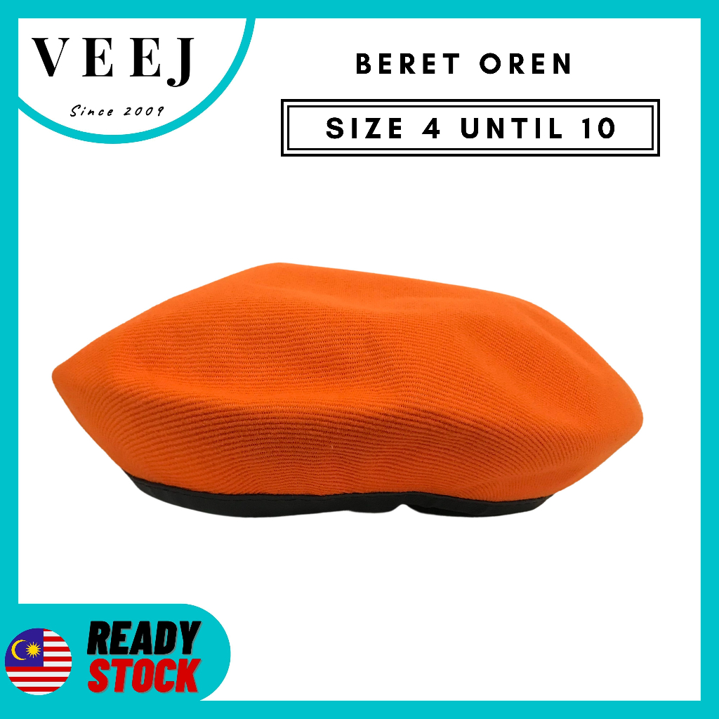 TOPI KADET SEKOLAH | BERET OREN COMBO LOGO BERET SEKOLAH I BERET KPA ...