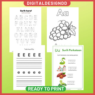 Abc alphabet pdf worksheet for toddler preschool Lembaran kerja latihan ...
