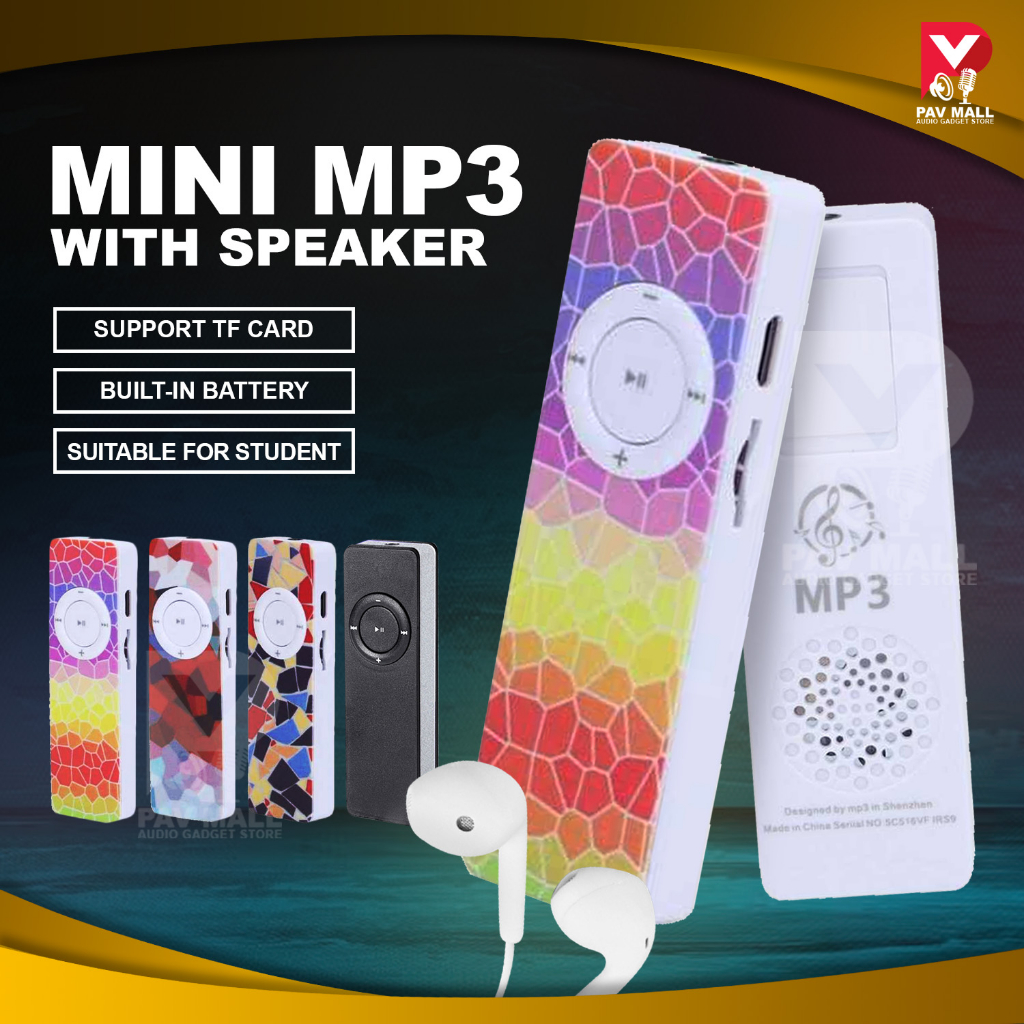 Music Player Mp3 Mini With Speaker | Portable Usb Mp3 Song Player Murah ...
