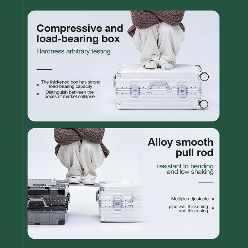 🚀Ready stock🚀Aluminum frame multifunctional suitcase with USB charging ...