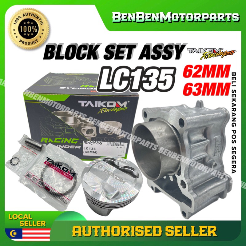 TAIKOM BLOCK BLOK RACING 62MM 63MM 62 63 YAMAHA LC135 135LC LC 135 ...