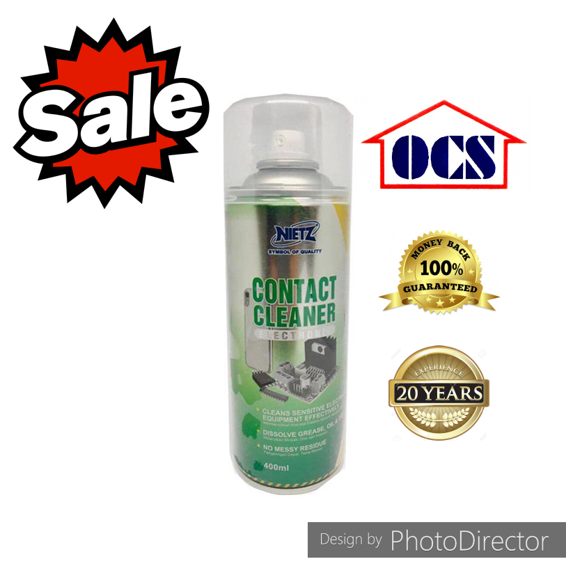 NIETZ 400ml AEROSOL SPRAY ELECTRONIC CONTACT CLEANER CLEAN MOTHER-BOARD ...