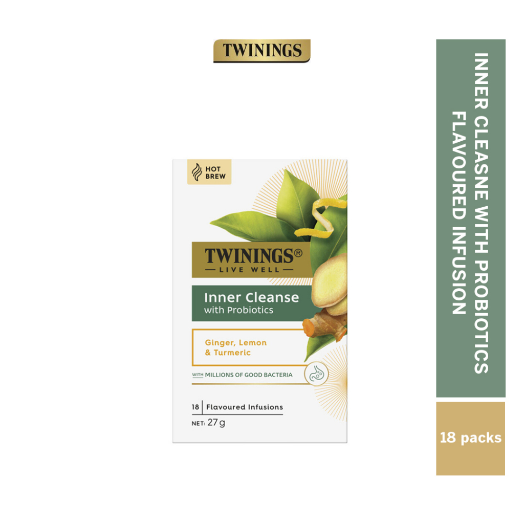 Twinings Live Well Inner Cleanse With Probiotics 18 Flavoured Infusions ...