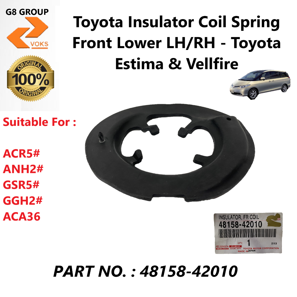 Toyota Insulator Coil Spring Front Lower LH/RH - Toyota Estima ...