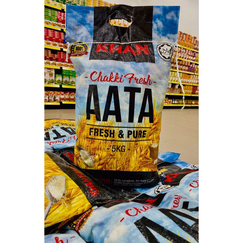 KHAN Fresh Chakki Atta [{MAXIMUM 4 BAG IN ONE ORDER CAN PLACE}] (5kg ...