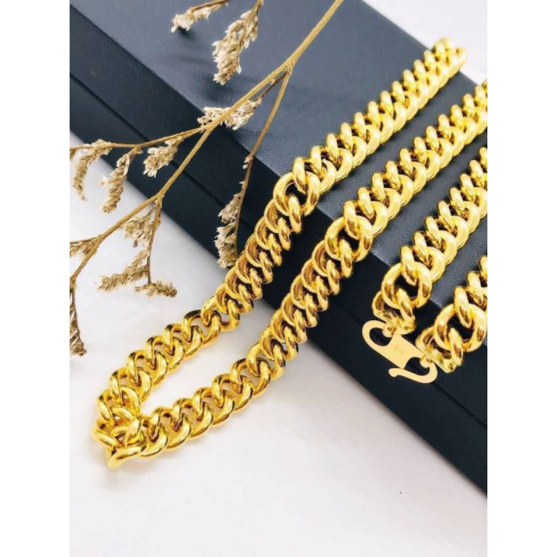 rantai leher gajah dewasa emas 916 tulen | Shopee Malaysia