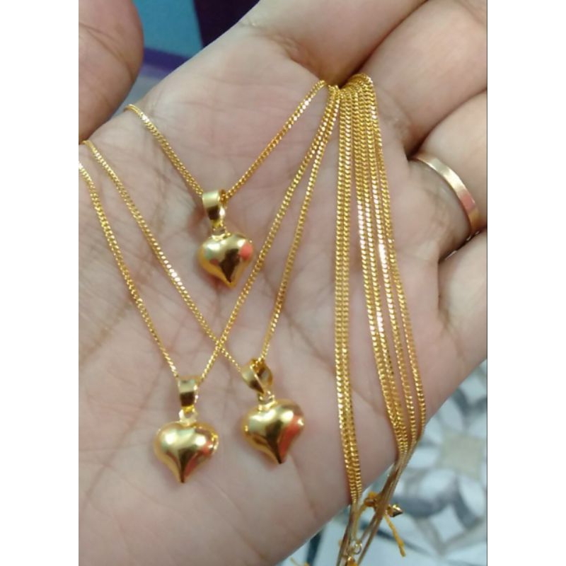 Set rantai leher padu budak emas 916 tulen | Shopee Malaysia