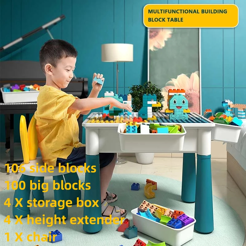 (Ship in MY)Multi-Function Children Building Blocks Table Learning ...