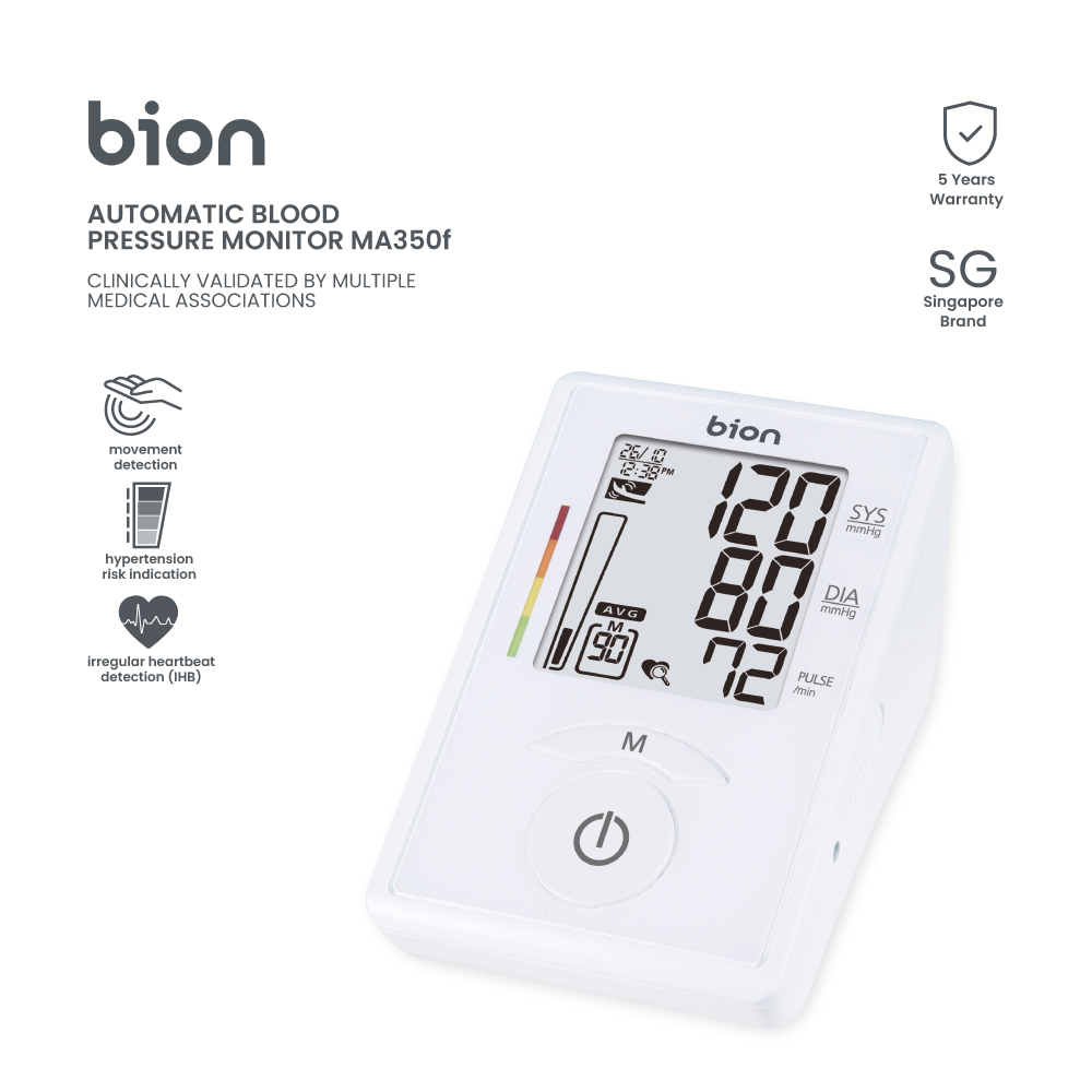 Bion Blood Pressure Monitor MA350f | MDA Approved Clinically Validated ...