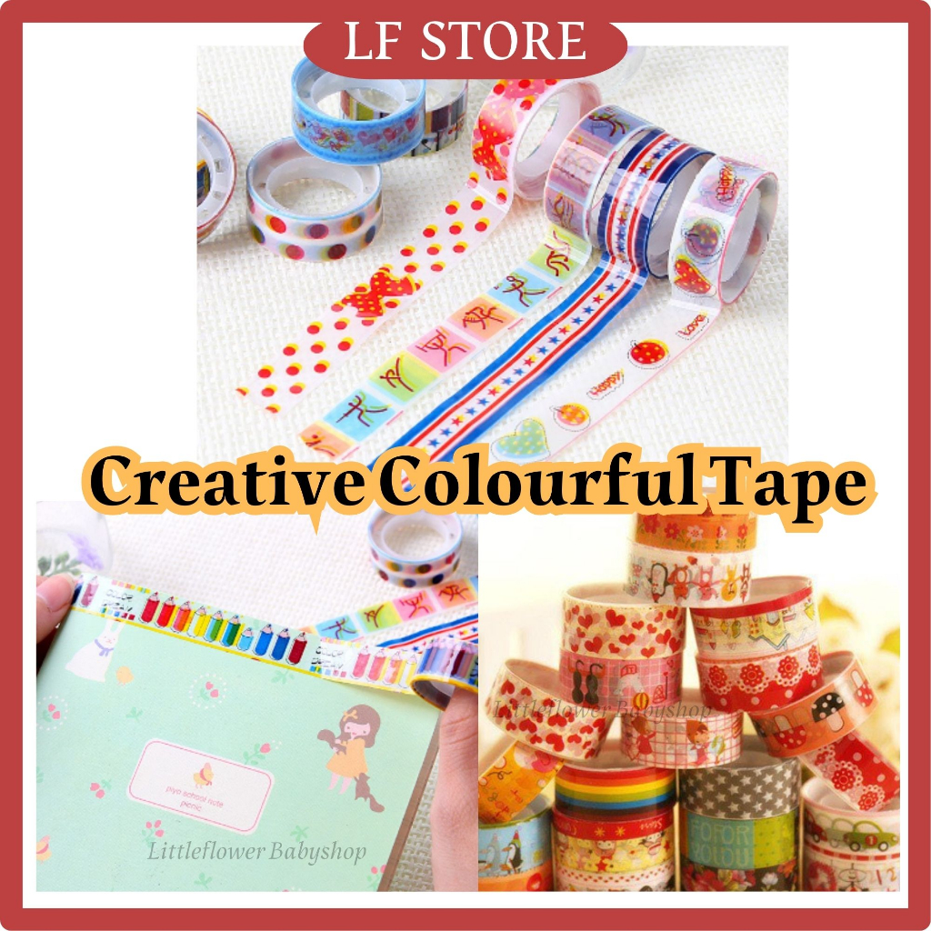 Creative Cartoon Tape Journal Tape Journaling Tools Mini Decorative ...
