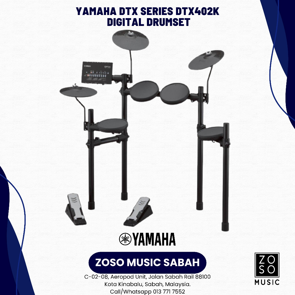 YAMAHA DTX SERIES DTX402K DIGITAL DRUMSET | Shopee Malaysia