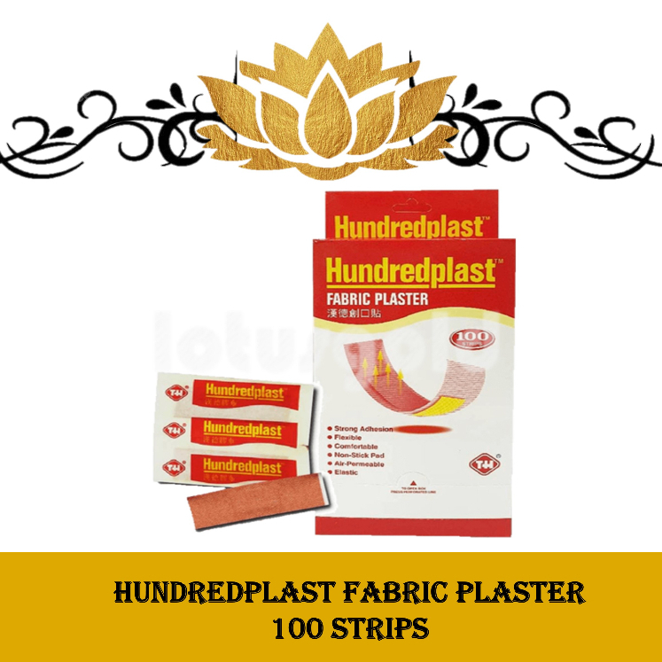 HUNDREDPLAST FABRIC PLASTER 100 STRIPS | Shopee Malaysia
