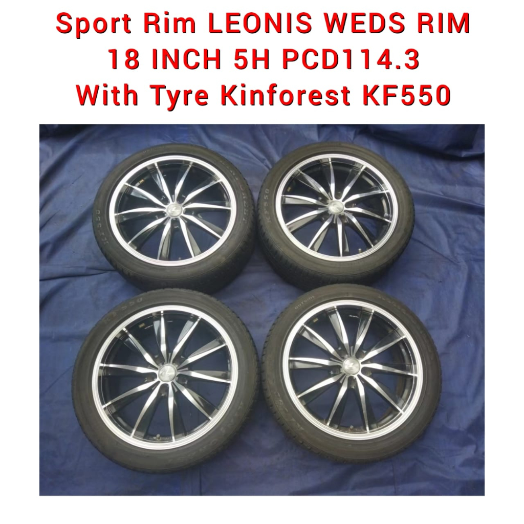 Sport Rim LEONIS WEDS RIM 18 INCH 5H PCD114.3 7JJ Offset +53 ( Made In ...