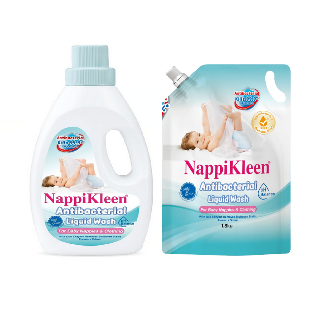 NAPPIKLEEN ANTIBACTERIAL LIQUID WASH DETERGENT (for Baby Nappies ...