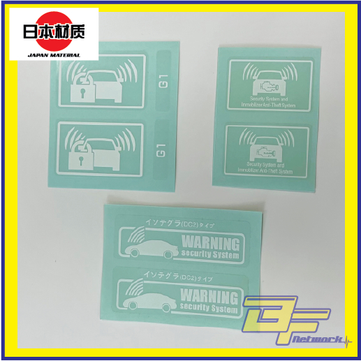 [Export Spec] Sticker for Honda Security Decal Attention Glass Sticker ...