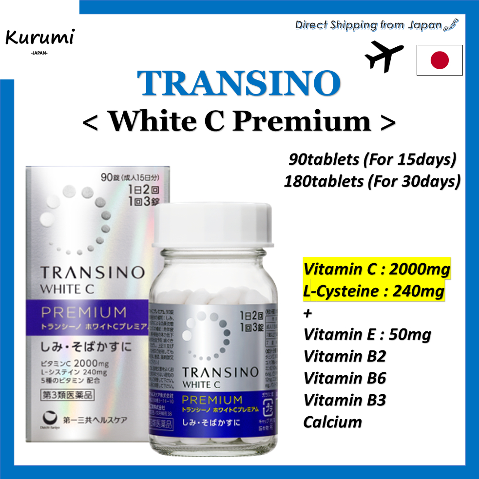 【Ready Stock】TRANSINO WHITE C PREMIUM 180Tablets (For 30days). Exp:2027 ...