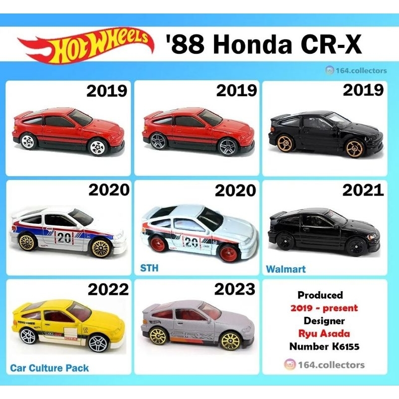 Hot Wheels HONDA 88 CR-X , HW J-IMPORT, NIGHTBURNEZ | Shopee Malaysia