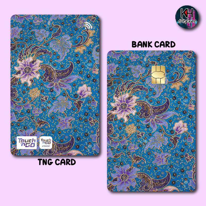 BATIK DESIGN - TOUCH N GO CARD / ATM CARD STICKER COVER , TNG CARD, ATM ...