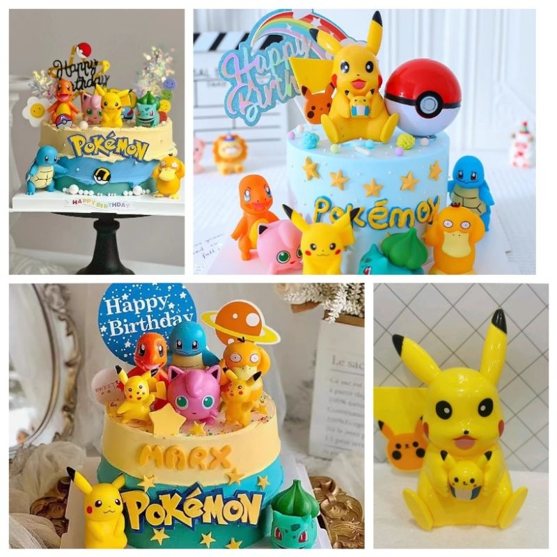 pikachu pokemon pika pika cake topper cake deco toy | Shopee Malaysia
