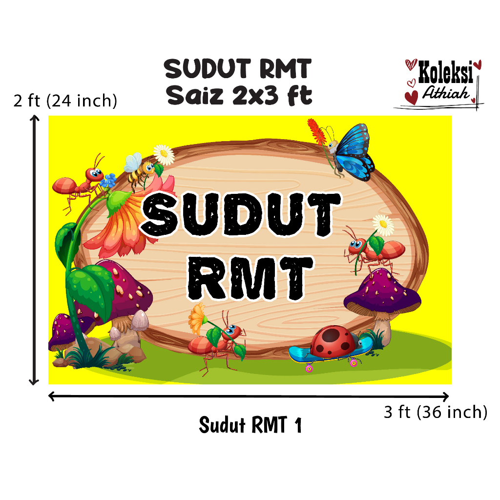 Sudut RMT - Rancangan Makanan Tambahan 3x2ft | Shopee Malaysia